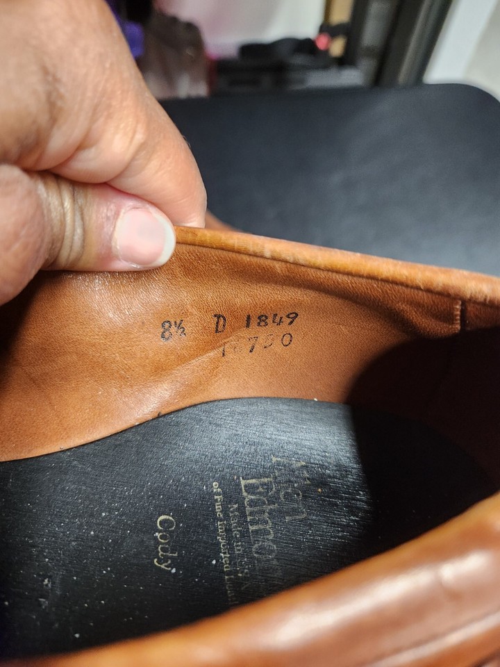 Mens Loafers Allen Edmonds Cody 8.5 D Brown Leather Tassel Slip On ...