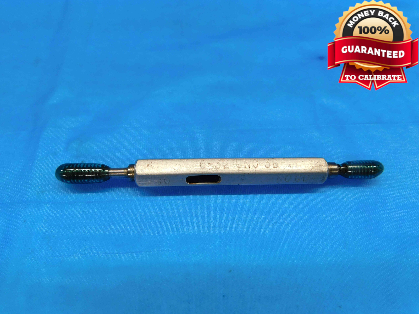 6 32 UNC 3B THREAD PLUG GAGE #6 .138 .1380 GO NO GO P.D.'S = .1177 ...