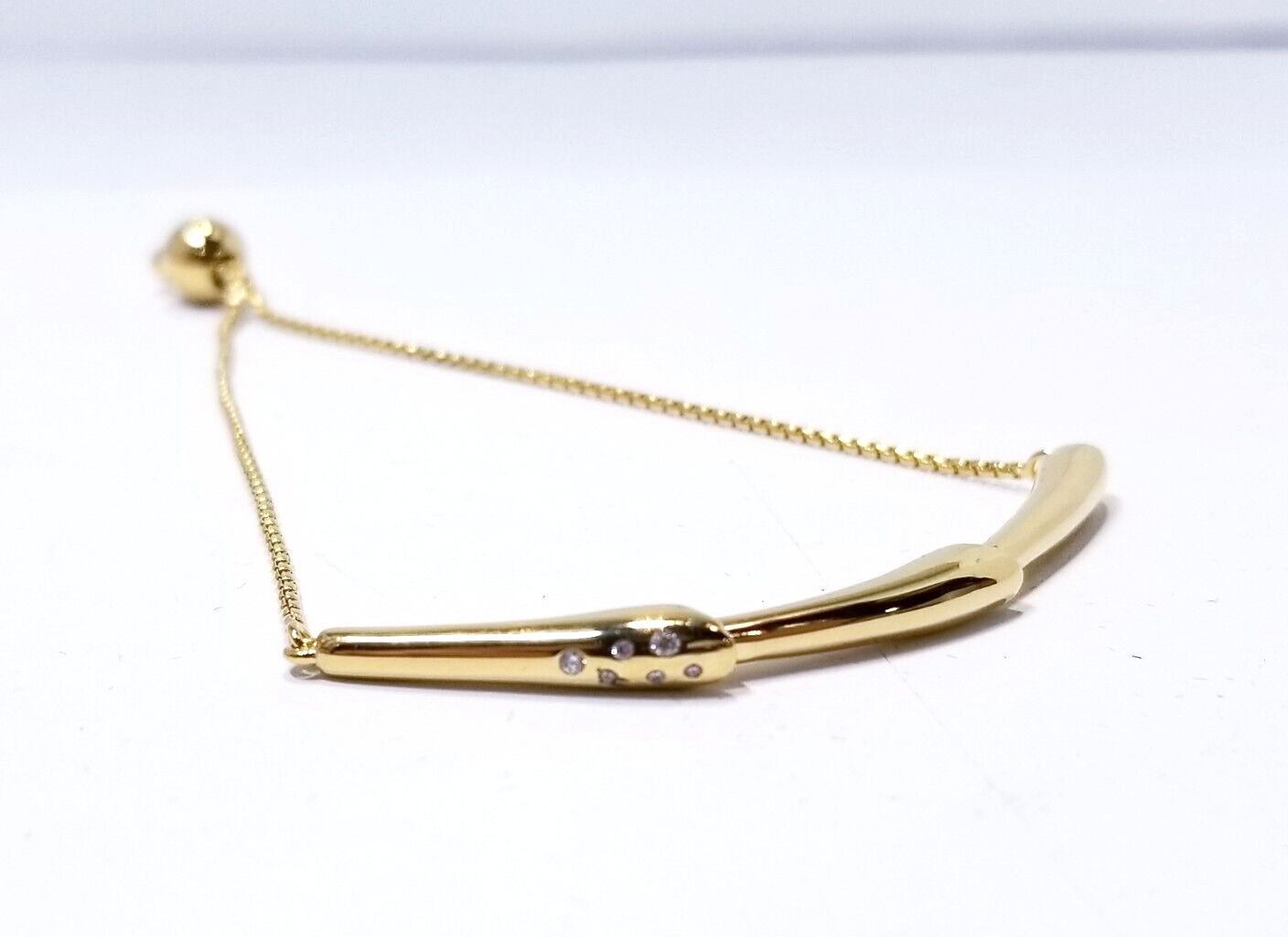 PANDORA Flower Stem Sliding Bangle Bracelet (567917CZ… - Gem