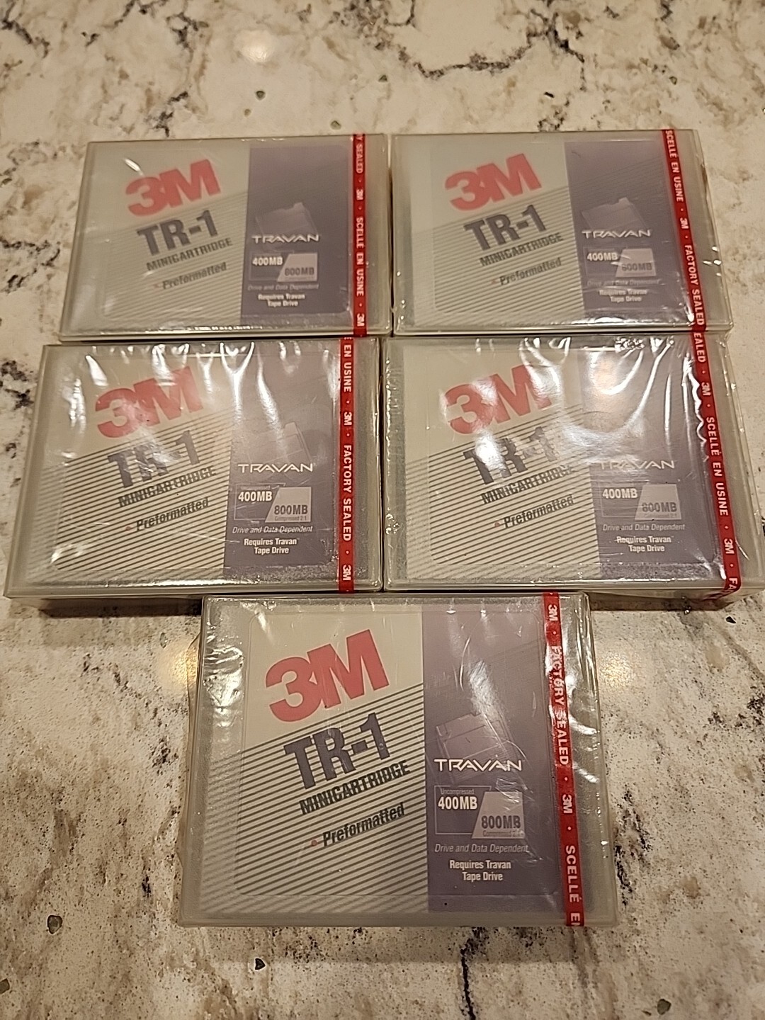 3M TR-1 Mini Cartridge 400MB 800MB Travan Tape Preformatted SEALED Lot ...