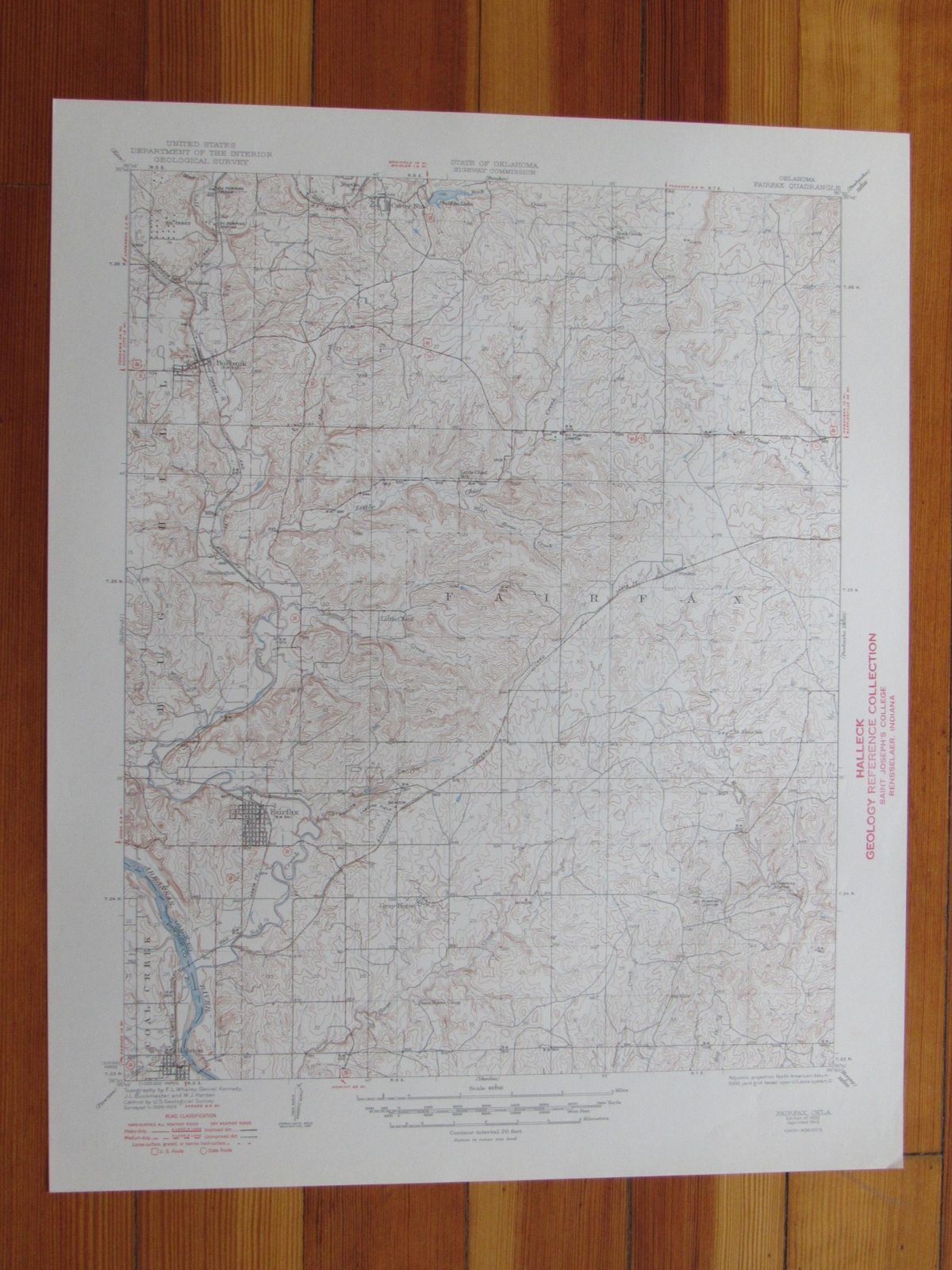 Fairfax Oklahoma 1949 Original Vintage USGS Topo Map | eBay