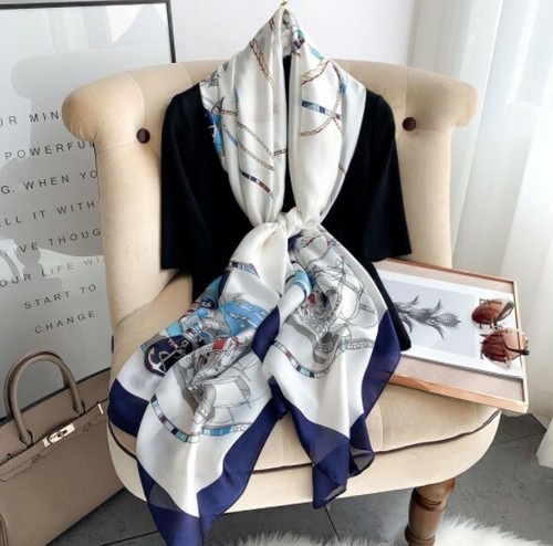 edel Halstuch Seide 180x90 orange Seidenschal Seidentuch Tuch ...