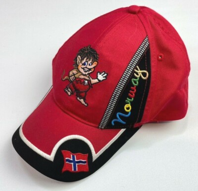 Norway Norge Boys Adult Embroidered Baseball Cap Hat by Rokk Adjustable ...