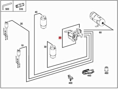 Genuine MERCEDES C292 W166 X166 GL-CLASS X166 Compressed-air line ...