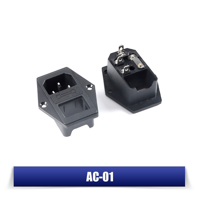IEC Power Socket Connector 3 Pin AC 250V 10A Male Female Plug Jack PCB ...