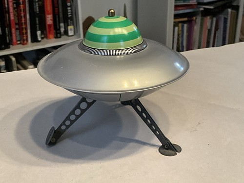 Restoration Hardware UFO Flying Saucer Tin Ornament Retractable Landing ...