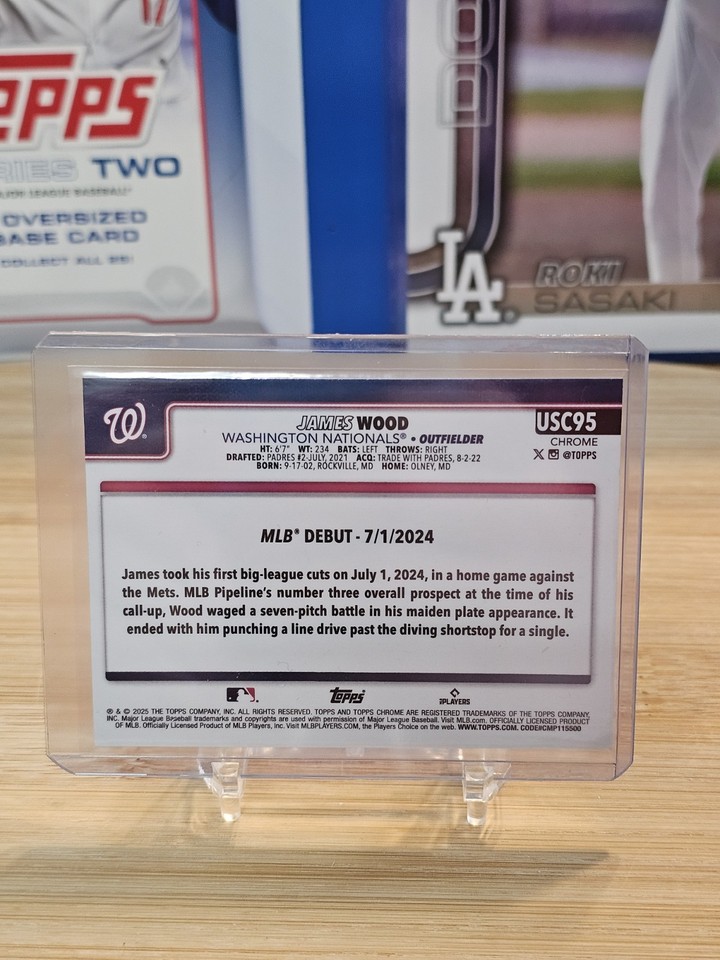 JAMES WOOD 2025 TOPPS CHROME "RC" USC95 | eBay