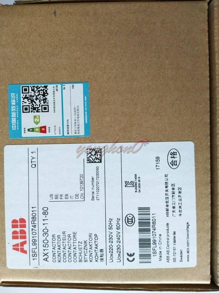 1PCS New ABB Contactor AX150-30-11-80 220-230V | eBay