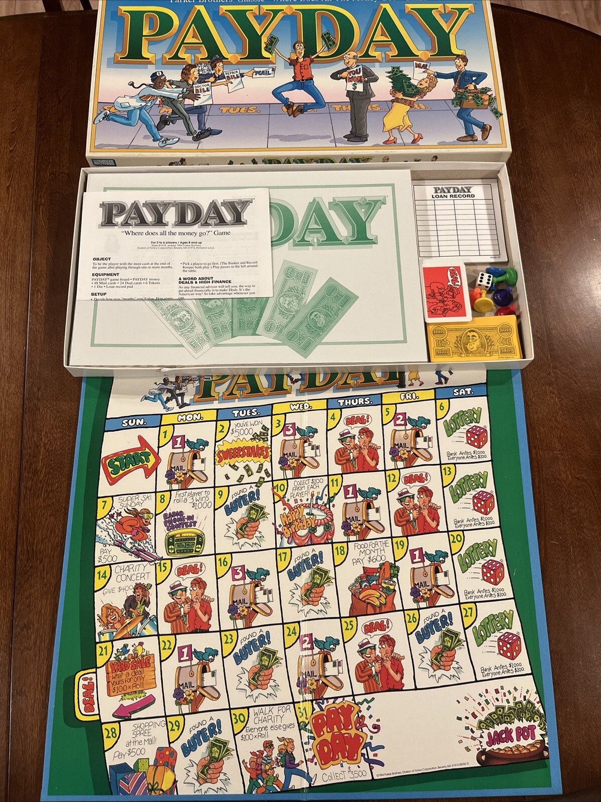 Vintage 1994 Parker Brothers Payday Board Game in Box | eBay