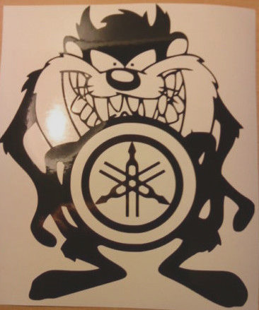 taz motorbike racing car van vinyl car sticker rear side bonnet graphic ...