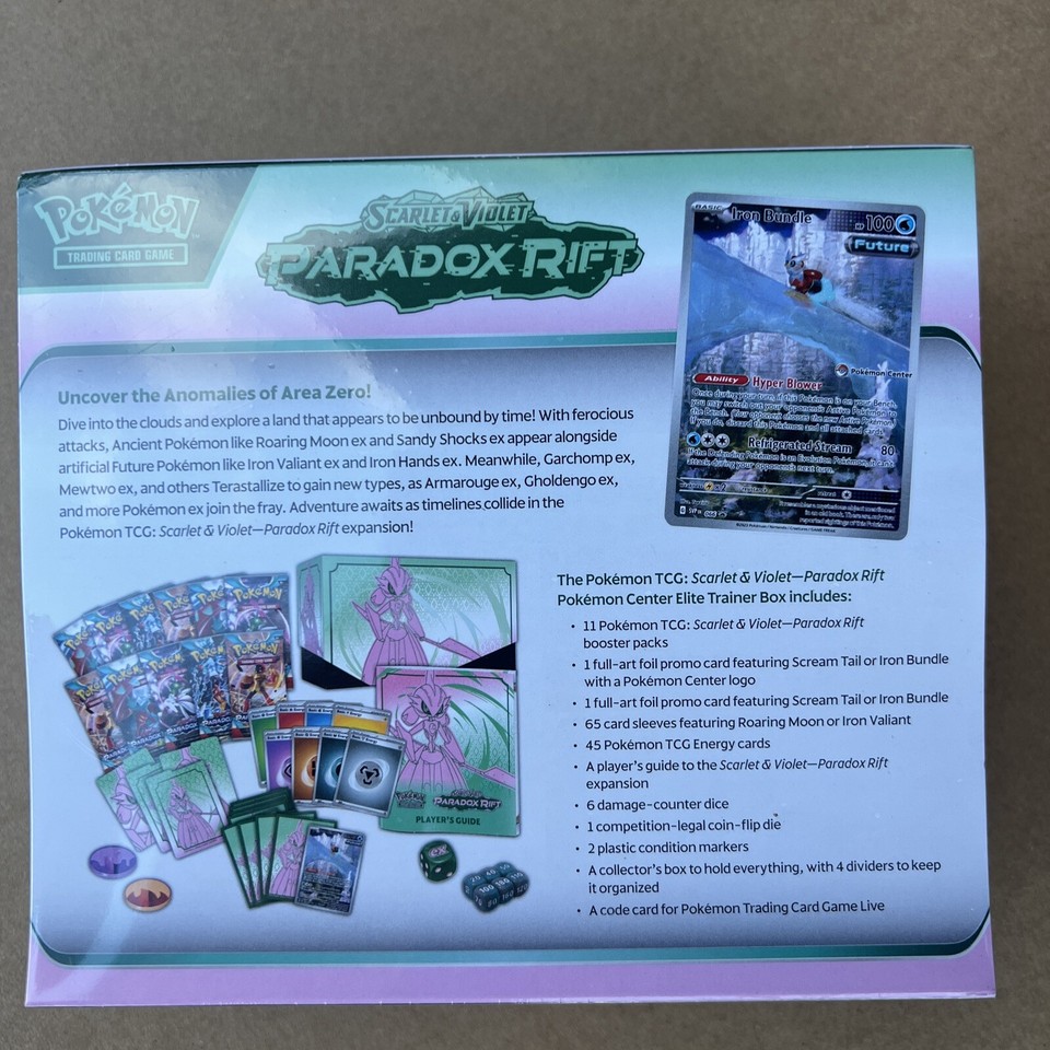 Pokémon TCG | Paradox Rift | Pokemon Center ETB | Iron Valiant SEALED ...