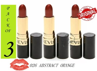 3X Revlon Super Lustrous Lipstick #026 ABSTRACT ORANGE (PACK OF 3) | eBay
