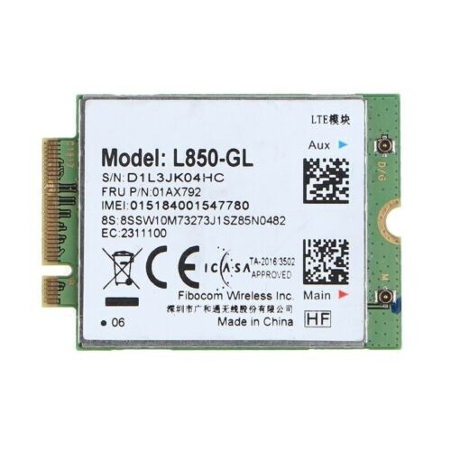 Fibocom L850-GL CAT9 WWAN 4G LTE Module For Thinkpad T480 T480S T490 ...