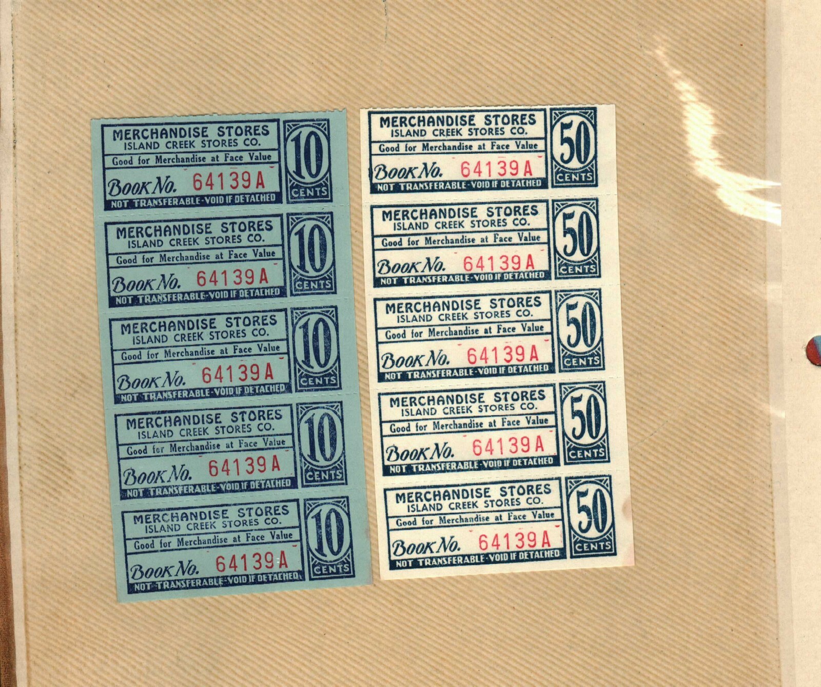 2 NICE UNCUT SHEETS ISLAND CREEK COAL CO. PAPER SCRIPT NOT COAL MINING ...