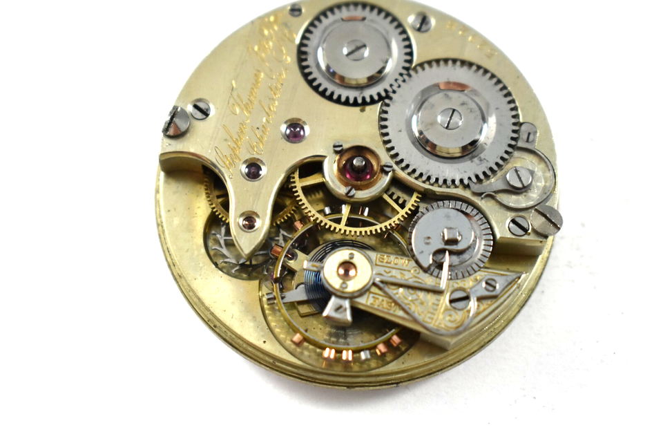 Vintage Stephen Thomas Jr High Grade 16s Hunting Pocket Watch Movement ...