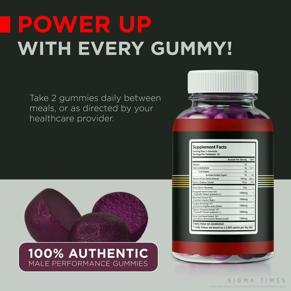 VigorLong Gummies for Men ed, Male Performance & Endurance Gummy 60ct ...