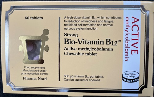 Pharma Nord Strong Bio-Vitamin B12 60 Chewable Tablets With ...