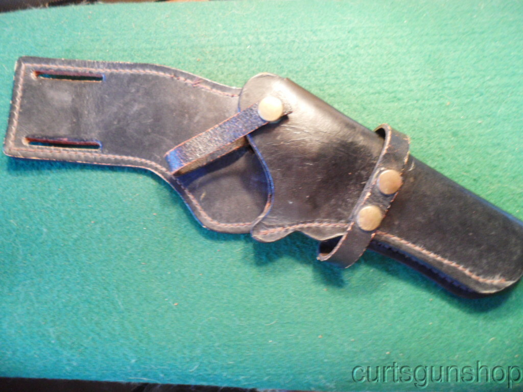 BLACK LEATHER DROP STYLE W/ SWIVEL RH 6" BBL REVOLVER HOLSTER | eBay