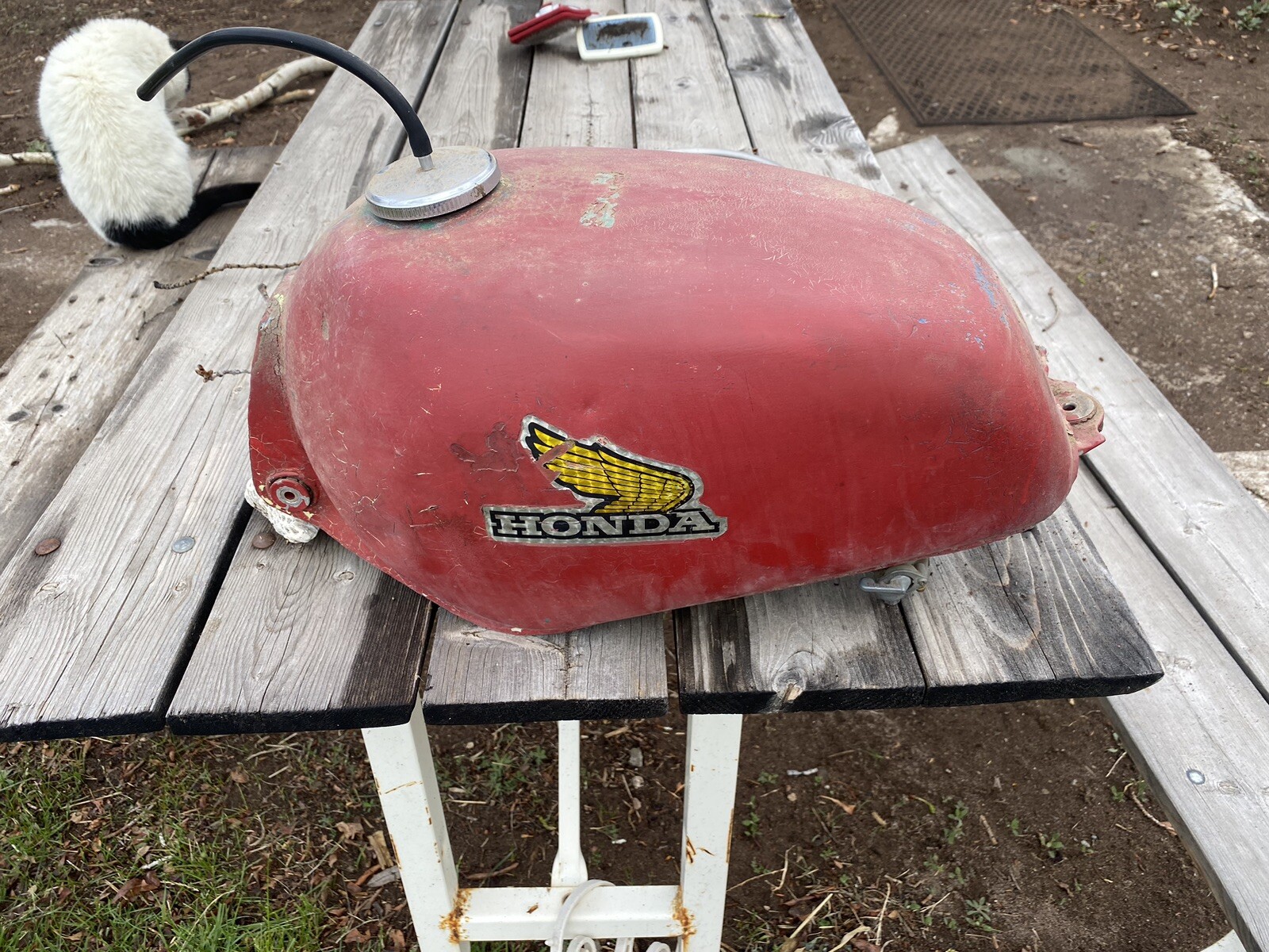 Honda OEM 1976 CR250M A Elsinore Gas Tank Aluminum *R23* # 17500-381 ...