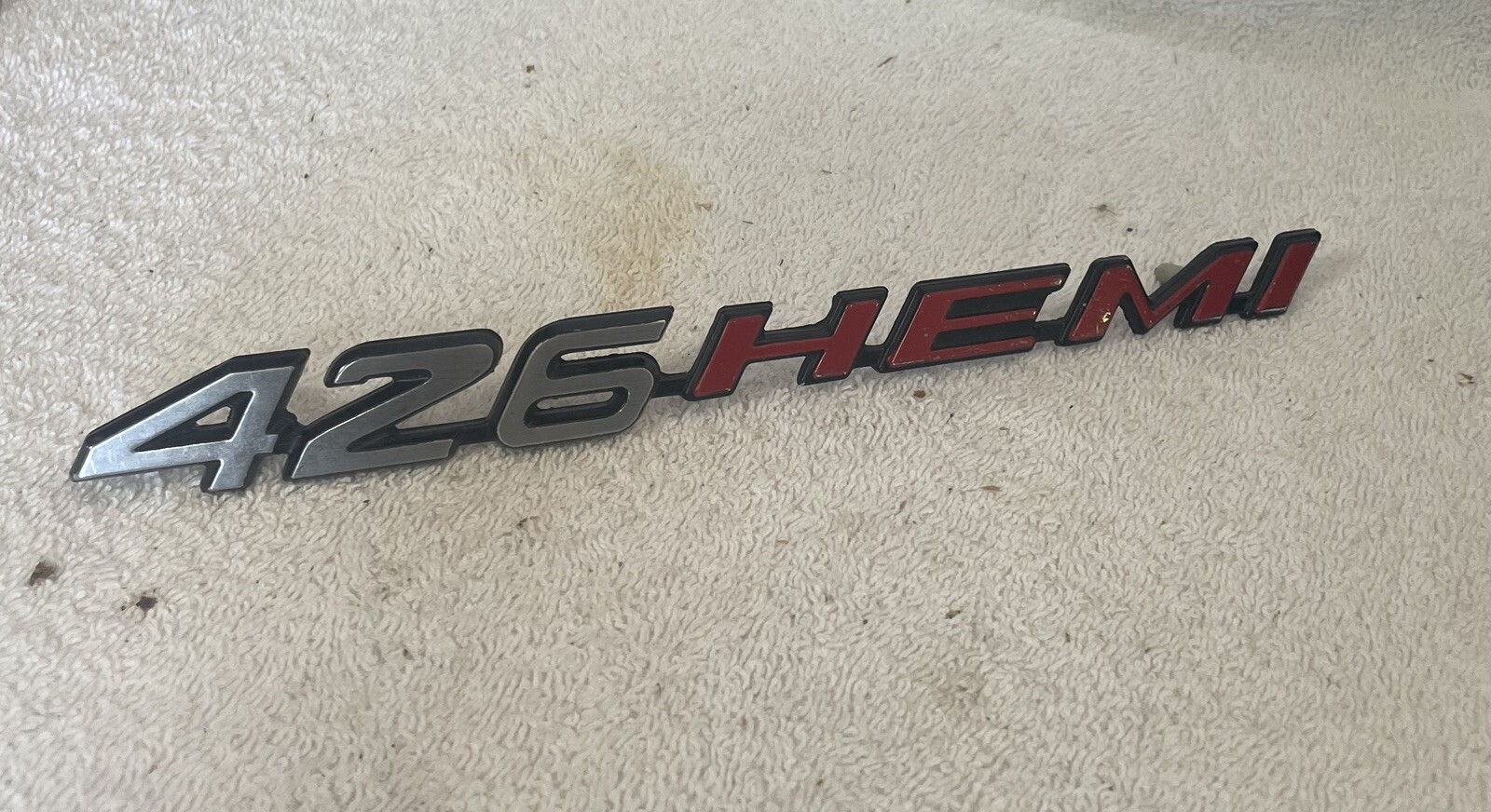MOPAR DODGE 1970 71 CHALLENGER CHARGER 426 HEMI NAMEPLATE EMBLEM NOS ...