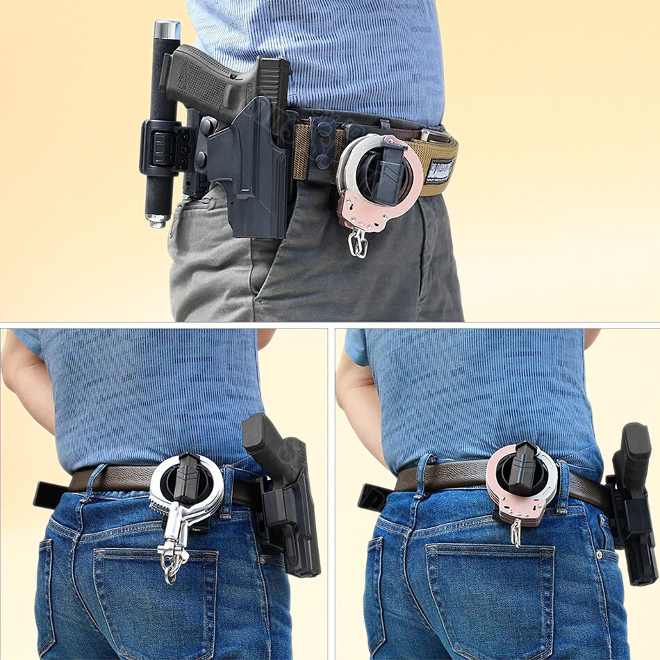 Handcuff Holster Fit ASP S&W CTS Hiatt Peerless Hinged Chicago Chain ...