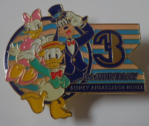 Disney Ambassador Hotel 3rd Anniversary Hyperion Lounge Lunch Pin | eBay