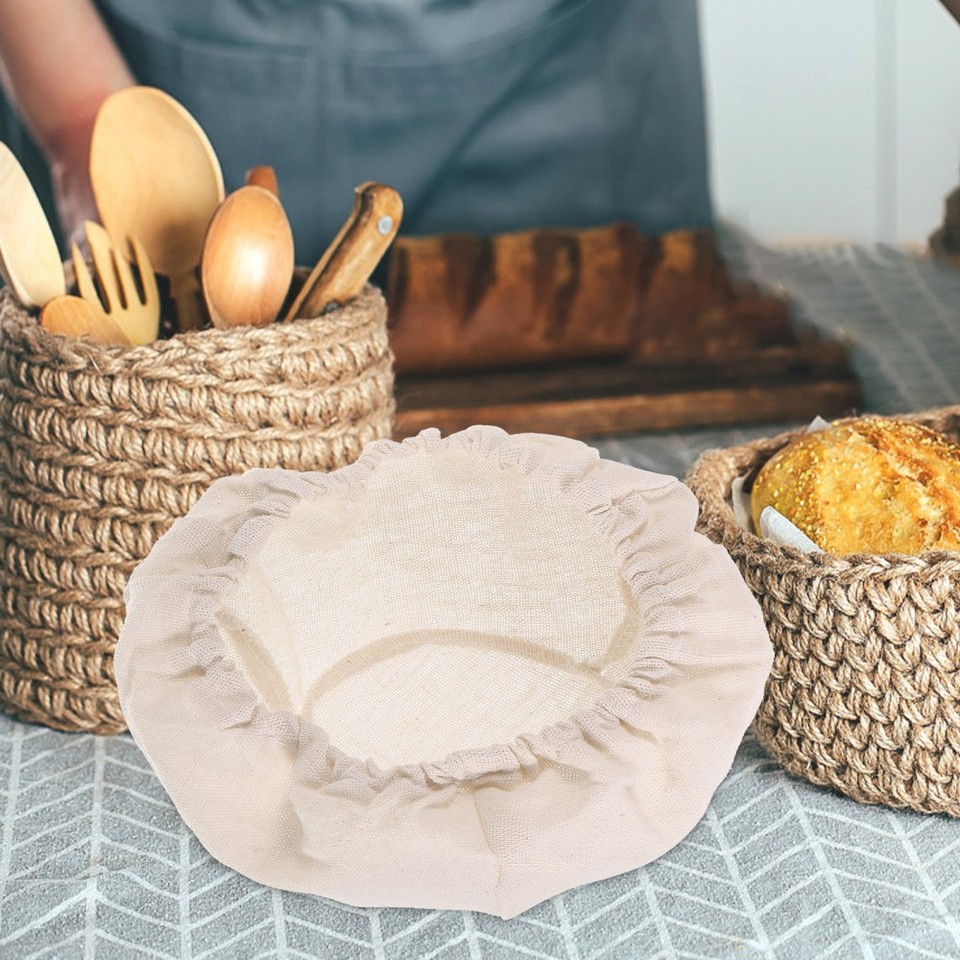 2 Pcs Cloth for Bread Basket Cover Fabric Design Bowl Sourdough Liner ...