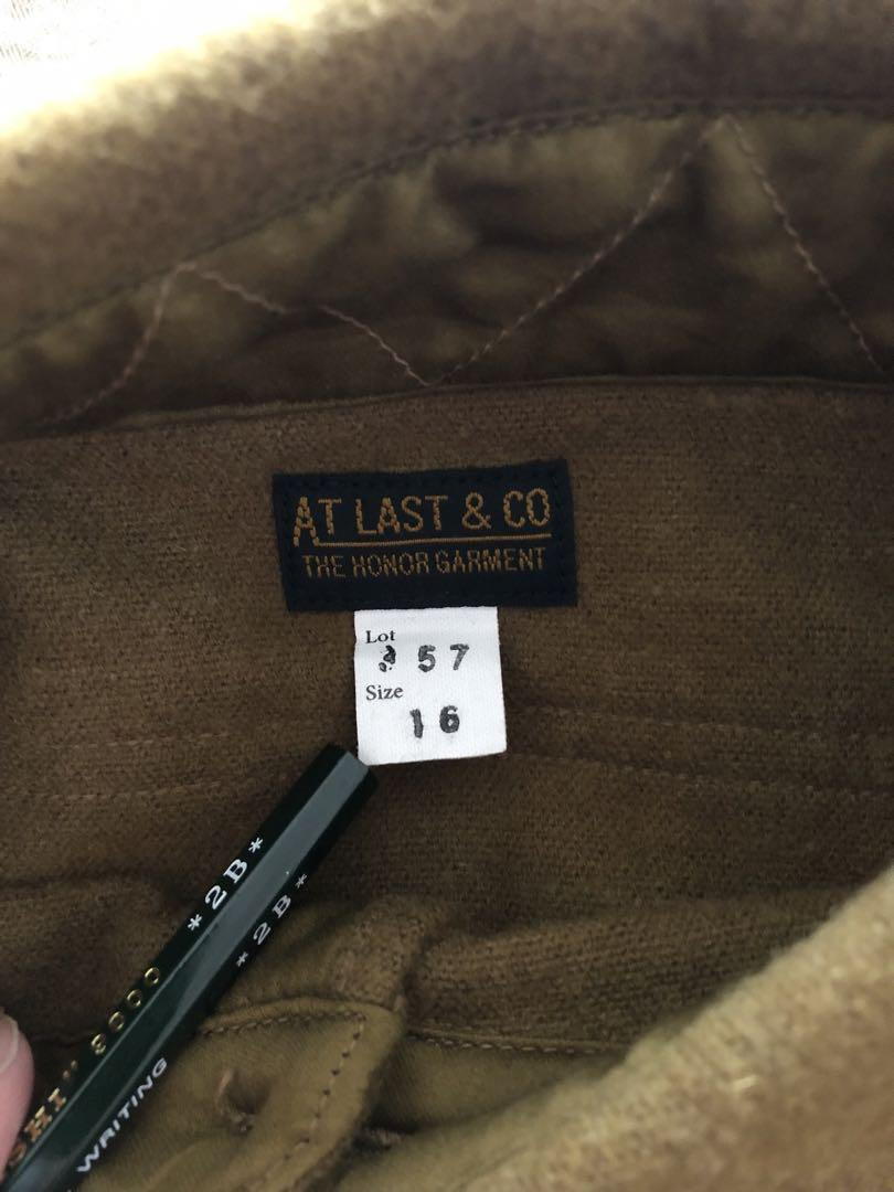 Atlast & Co Butcher Products Wool Shirt Olive Khaki Size 16 Atlast & Co Butcher Products Wool Shirt Olive Khaki Size 16