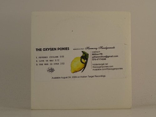 THE OXYGEN PONIES FEVERED CYCLONE (H1) 3 Track Promo CD Single along ...