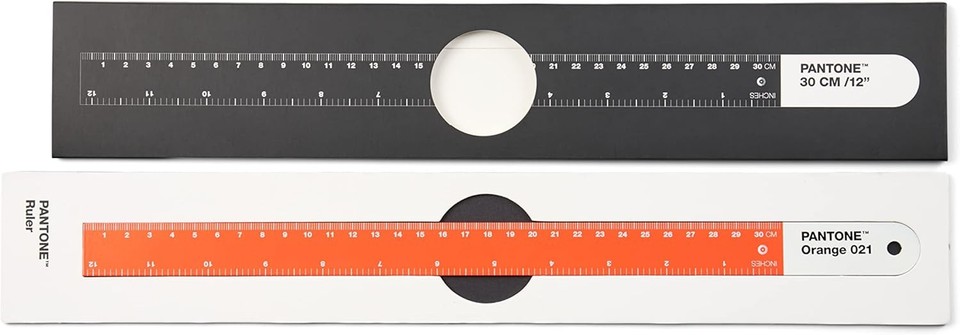 Pantone Spring Steel Ruler 30 cm and 12 Inches Ideal for Office and ...