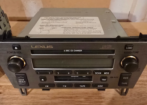 2002-03 LEXUS SC430 AM/FM RADIO 6 DISK STEREO AUDIO PLAYER OEM *WORKS ...