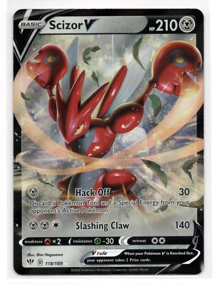 Pokémon TCG Scizor V Darkness Ablaze 118/189 Holo Ultra Rare | eBay