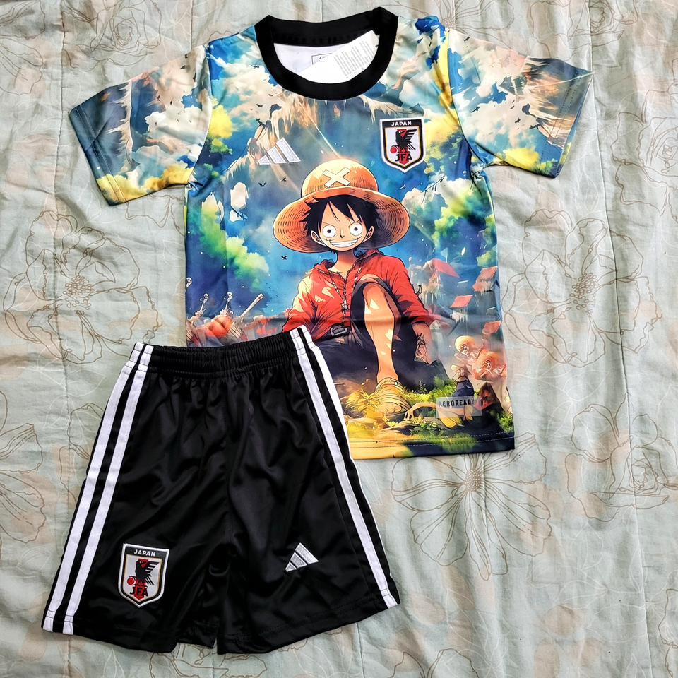 Japan Soccer Jersey One Piece Anime Luffy/Sabo Concept Edition Kids ...