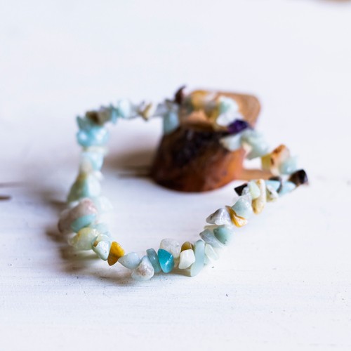 Bracelet AMAZONITE Perles chips baroque Pierre naturelle Lithothérapie Reiki | eBay