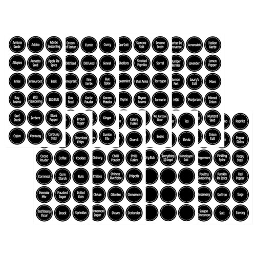jar labels round jar labels Kitchen Bottle Labels Blackboard Stickers ...