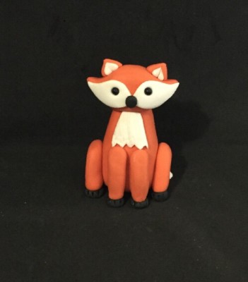 Fox Cake Topper Woodland Edible Fondant Decoration Forest Foxy Design 2 ...