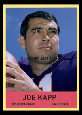 Joe Kapp Minnesota Vikings 1967 Style Custom Football Art card | eBay