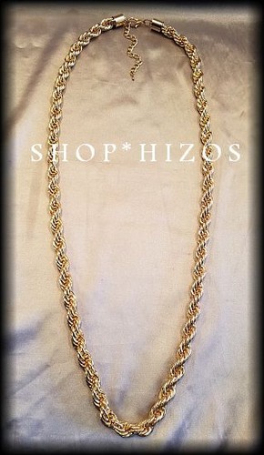 GOLD 5MM 8MM THICK FAT HEAVY TWISTED ROPE CHAIN 16" 18" 21" 25" 30 ...