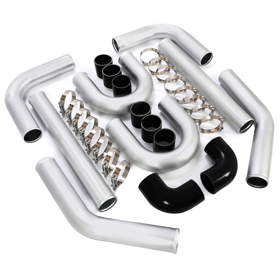 Universal 3" Inch Aluminum Intercooler Piping U-Pipe Kit w/Coupler and ...