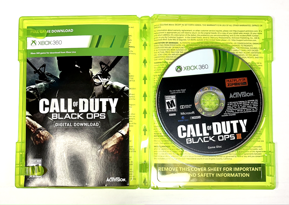 Call of Duty: Black Ops III (Microsoft Xbox 360, 2015) 47875874626| eBay