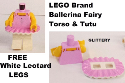 LEGO Fairy Outfit Torso & Glitter Tutu FREE LEGS Leotard Ballerina ADD ...