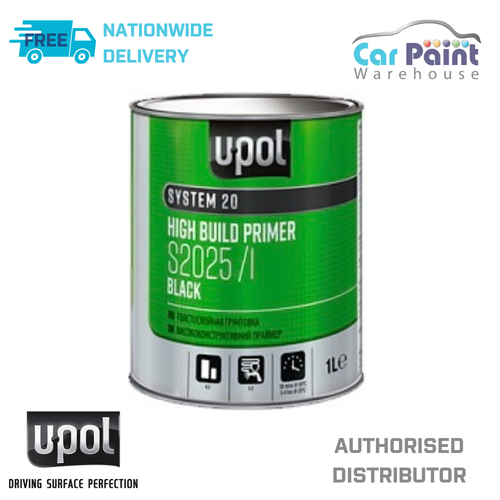 U-POL BLACK S2025 2K HS High Build Primer Filler 1L UPOL | eBay UK