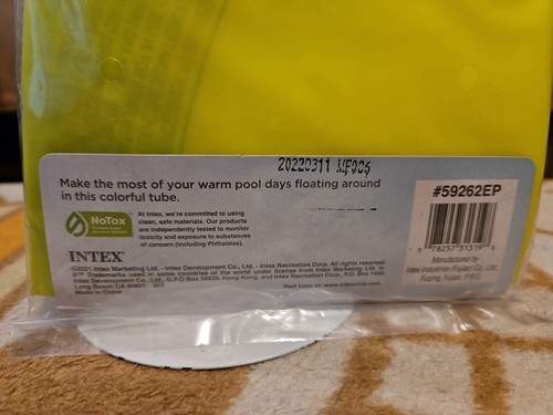 Intex 59262EP Neon Frost Yellow Approx 36'' Tube Pool Float | eBay