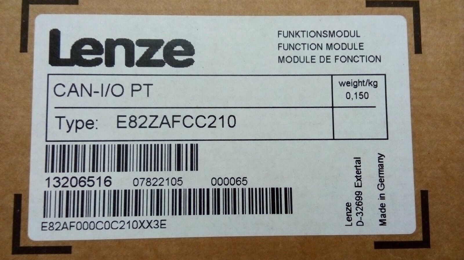 Module Lenze CAN-I/O PT Type : E82ZAFCC210 - Tout neuf | eBay