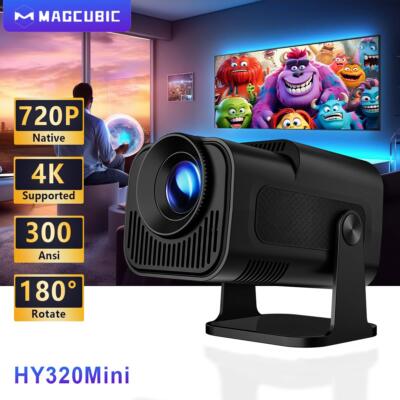 MINI PROJECTOR HY320 Native Android 11 4K Wifi6 BT5.0 Cinema Outdoor ...