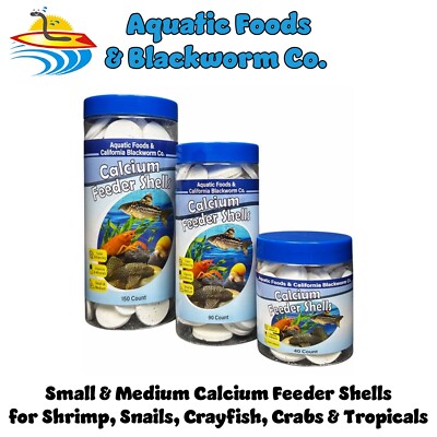 Calcium Feeders, Small & Medium Shells. FREE 12-Type Pellets & 4-Type ...
