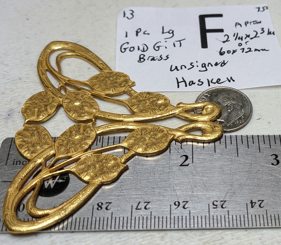 Vtg Miriam Haskell Stamping Findings Jewelry Design Craft Turtle Bug ...