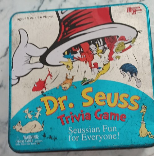Dr. Seuss Trivia Game Tin Box Ages 6 And Up Family Game Night Fun | eBay
