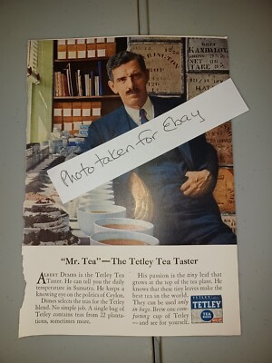 Tetley Tea Mr Tea Taster Albert Dimes 1958 5x7 Magazine Ad | eBay