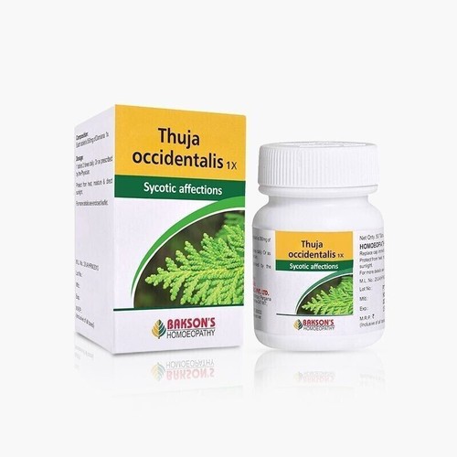 Bakson Homeopathic THUJA OCCIDENTALIS 1X (50 Tablet) For Sycotic ...